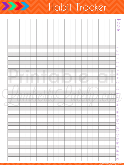72 Free (Editable!) Habit Tracker Printables | LL Home