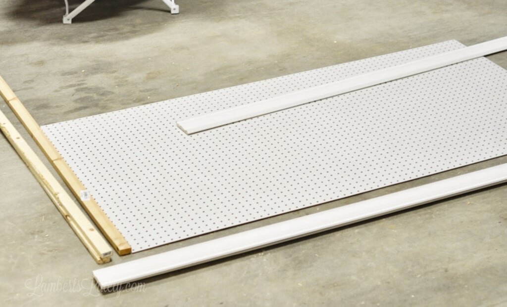 How to Hang a Large Framed Craft Room Pegboard | Lamberts Lately
