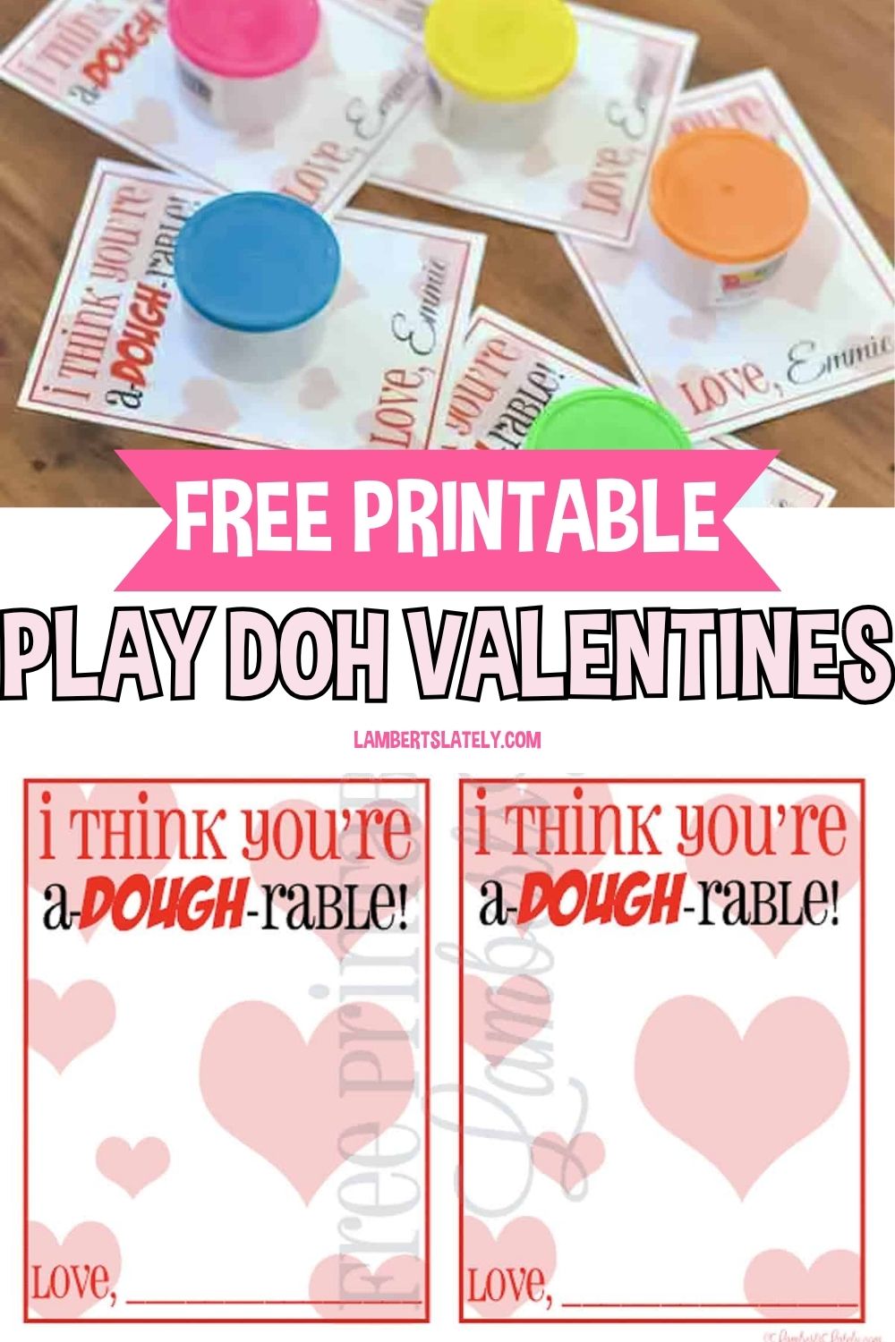 Free Play Doh Valentine Printable (Non-Candy Classroom Cards) | LL Home