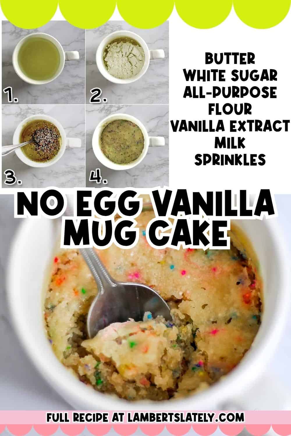 The Easiest Vanilla Mug Cake | Lamberts Lately
