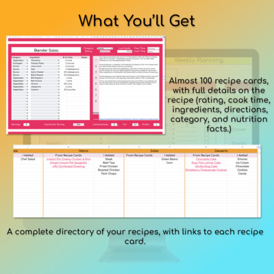 Free 3-Tab Meal Plan Template for Google Sheets | LL Home